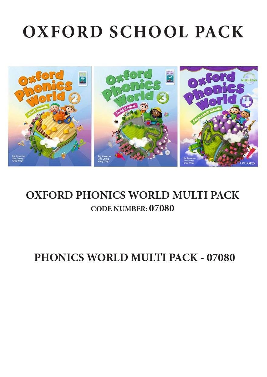 OXFORD PHONICS WORLD MULTI PACK -07080